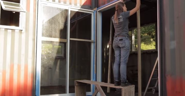 Shipping Container - How to Install Aluminum Doors