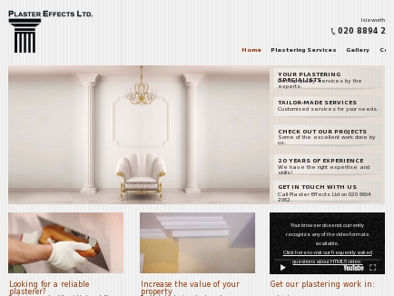 Quality plastering work in Middlesex by Plaster Effects Ltd