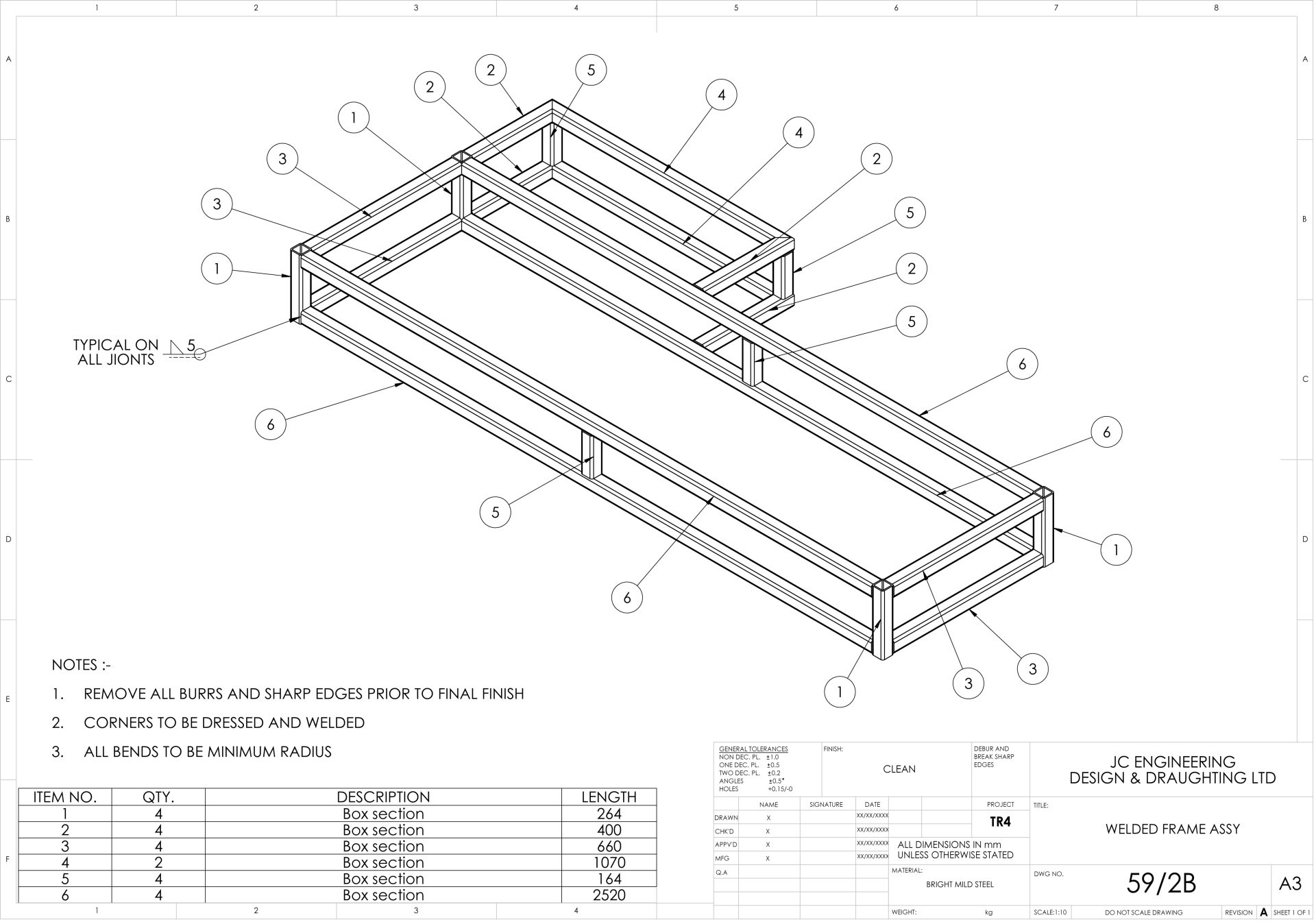 Mechanical design at JC Engineering Design & Draughting Ltd