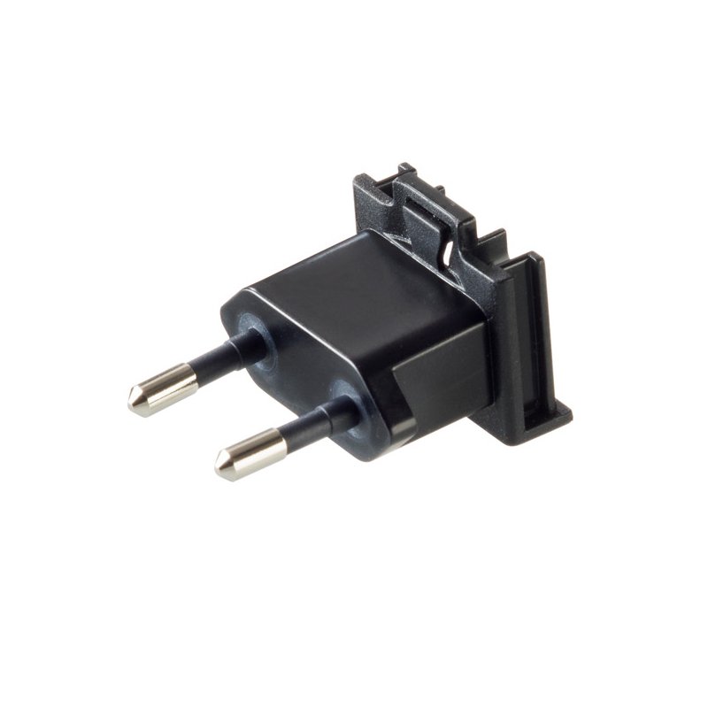 Interchangeable AC country plugs for power supplies
