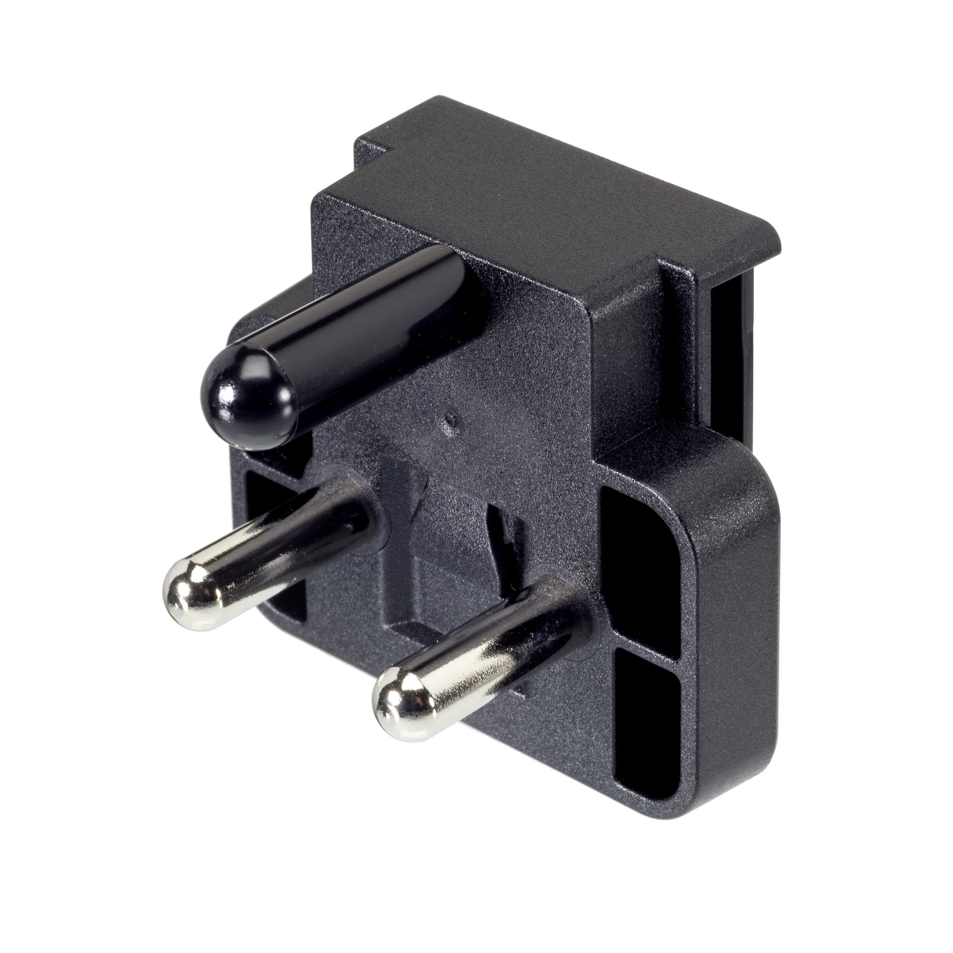 Interchangeable AC country plugs for power supplies