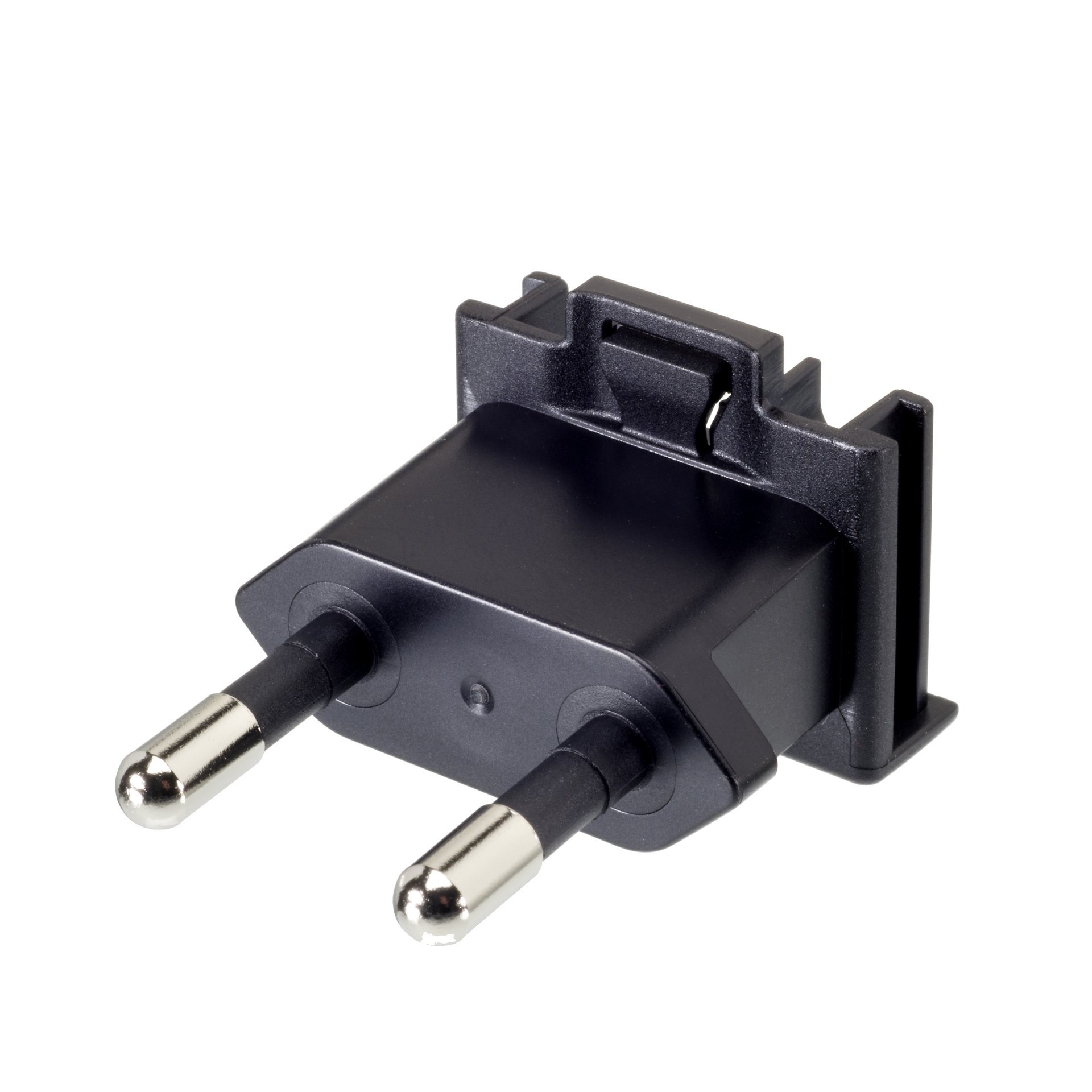 Interchangeable AC country plugs for power supplies