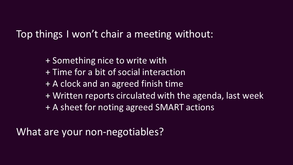 Chairing meetings