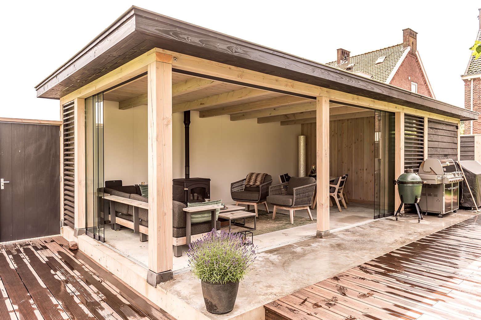 Veranda aan huis - Luxe houten overkapping | Woodiez Eersel