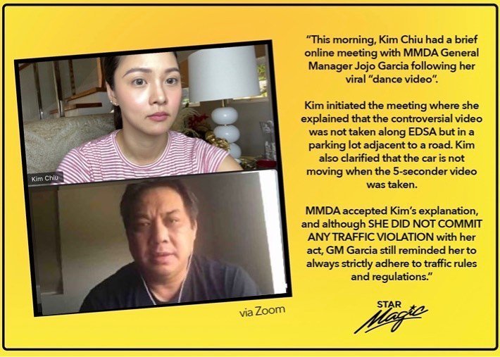 Kim Chiu, walang nilabag na batas trapiko ayon sa MMDA Kim Chiu, walang nilabag na batas trapiko ayon sa MMDA