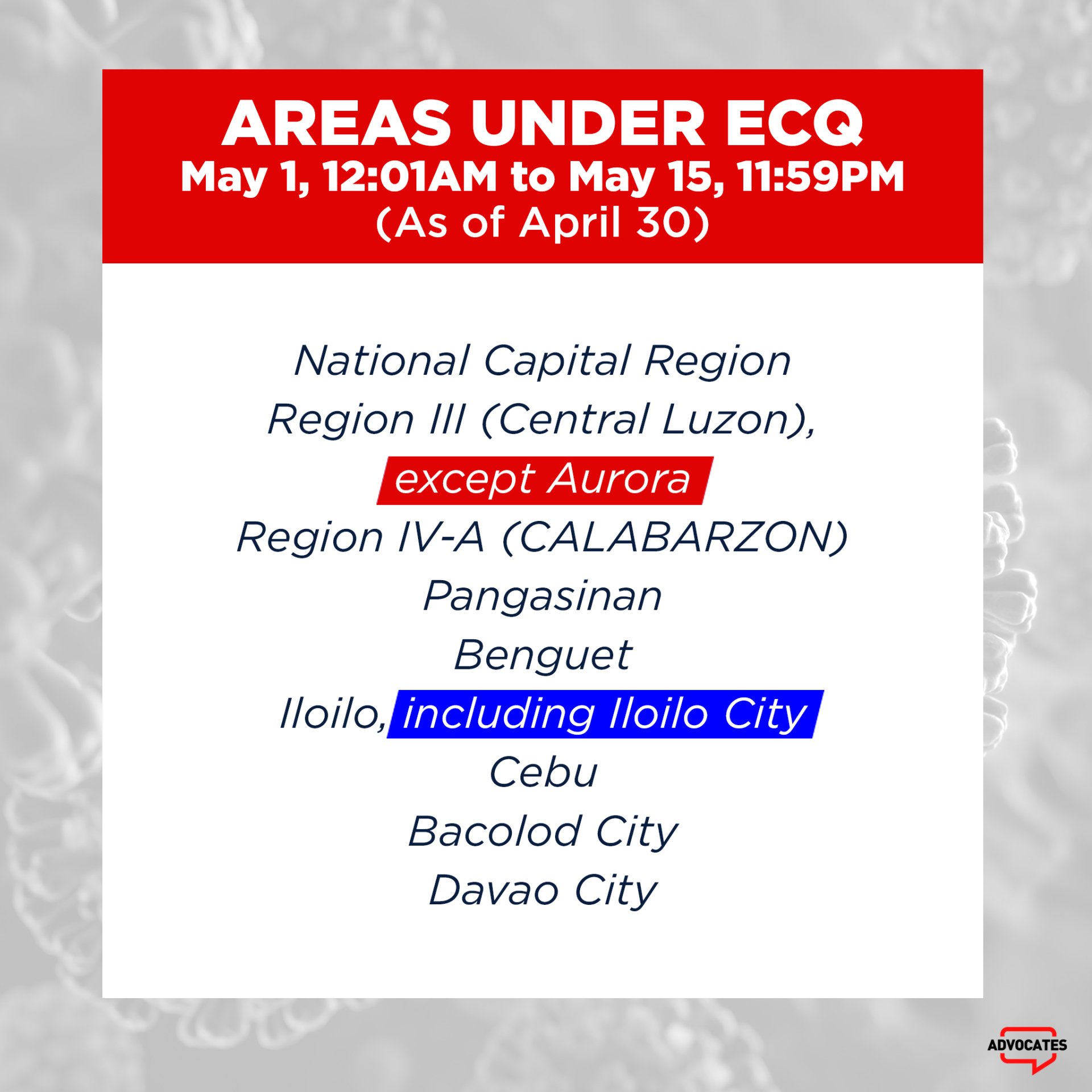 Bacolod, Iloilo cities to remain under ECQ