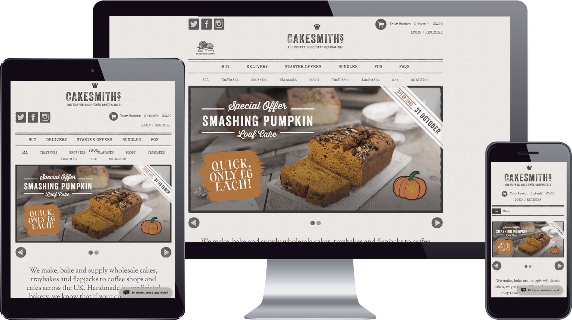 Cakesmiths | Cotswold Web | Web Design Cheltenham