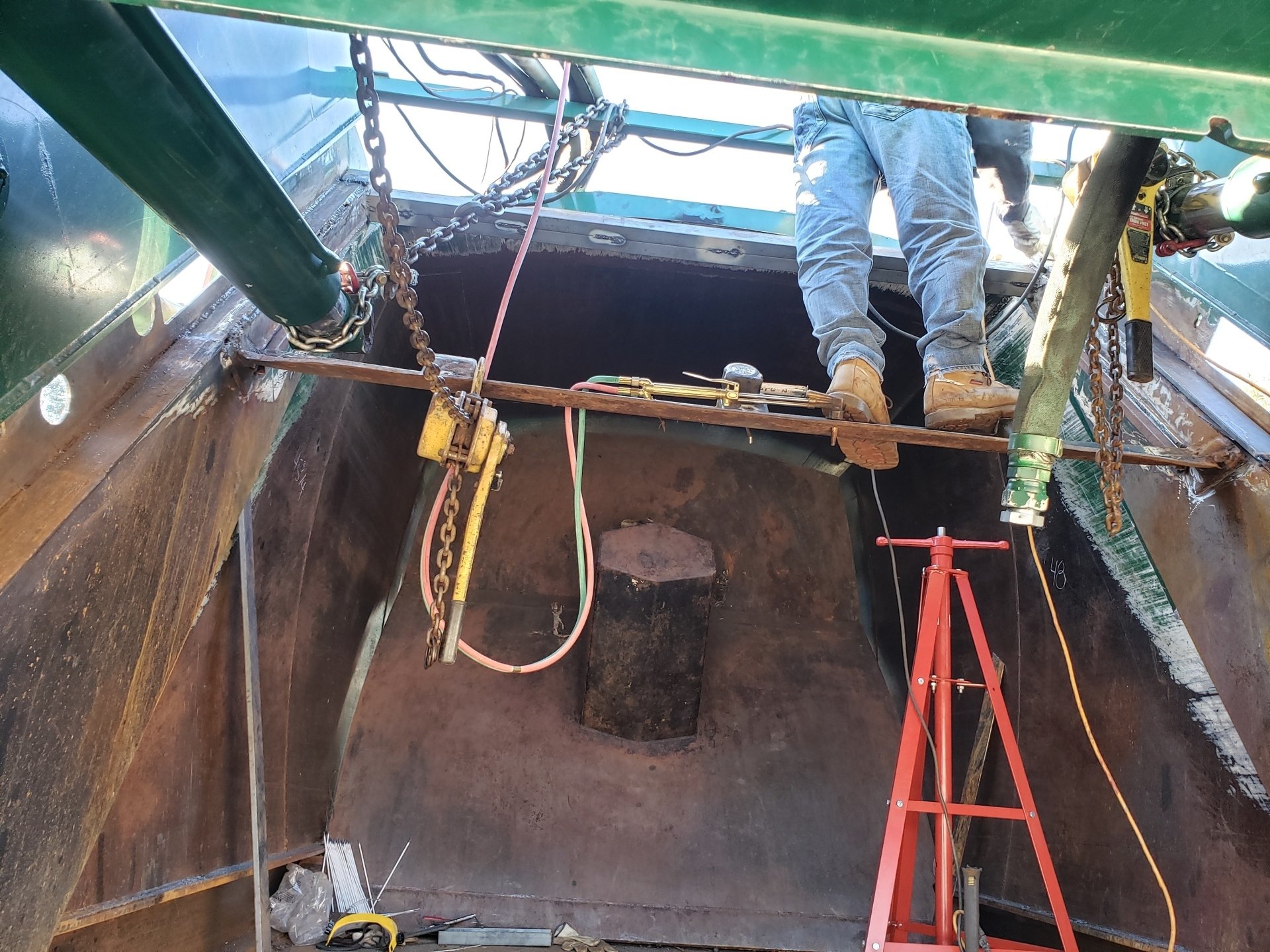 Container Repair Photos, Trash Container Refurbish, Dumpster Repairs