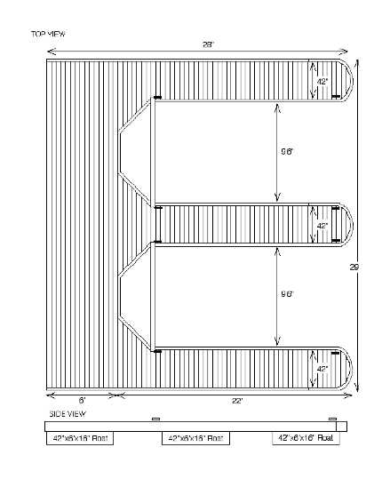 MJS Dock Specifications, Lake Arrowhead Full Service Dock Company