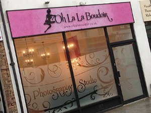 Attractive shop signs and graphics