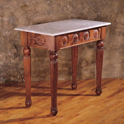 Smiling Fish Console with Marble Top