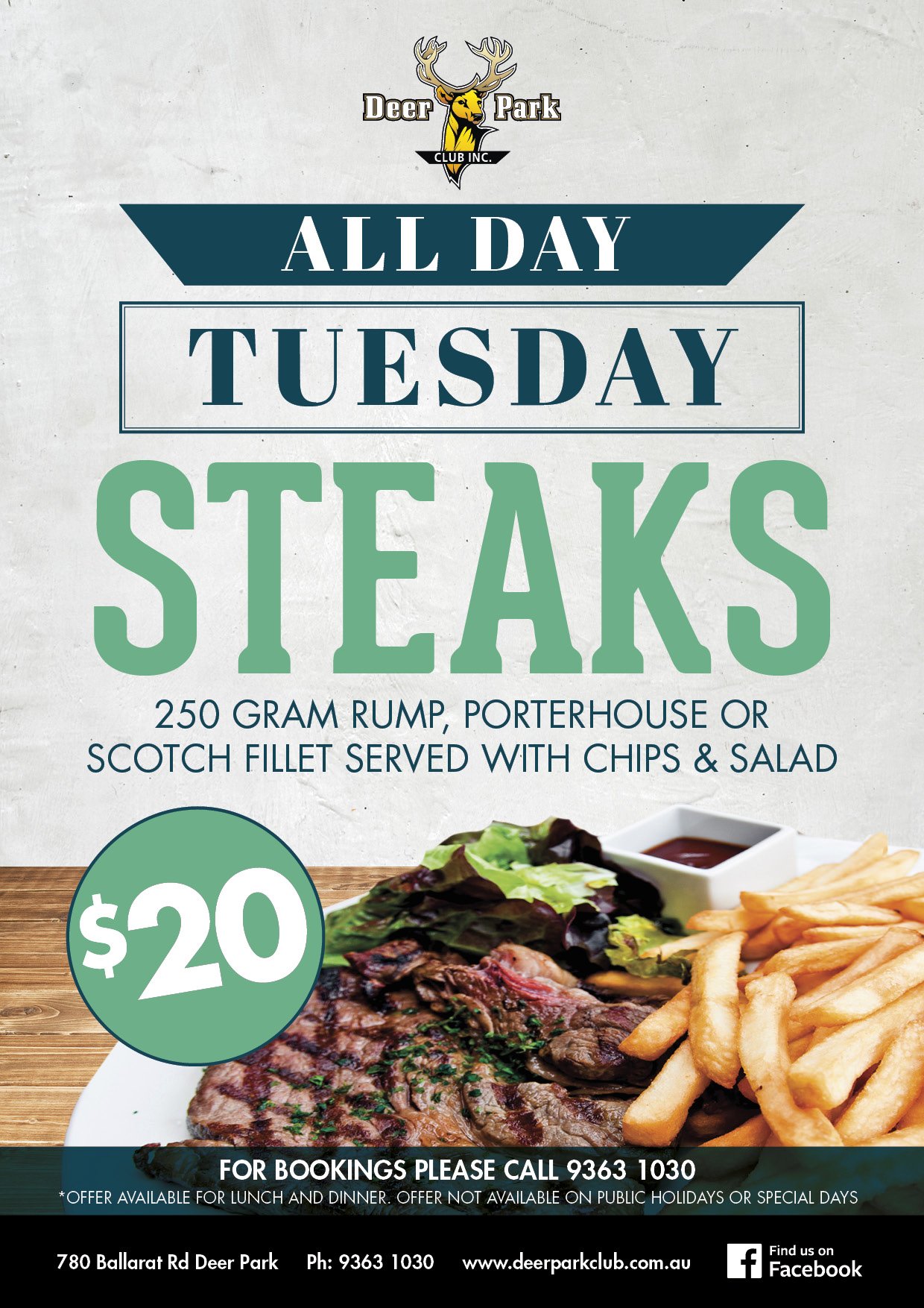 Weekly Food Offers | DEER PARK CLUB | Deer Park