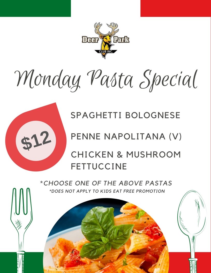 Weekly Food Offers | DEER PARK CLUB | Deer Park