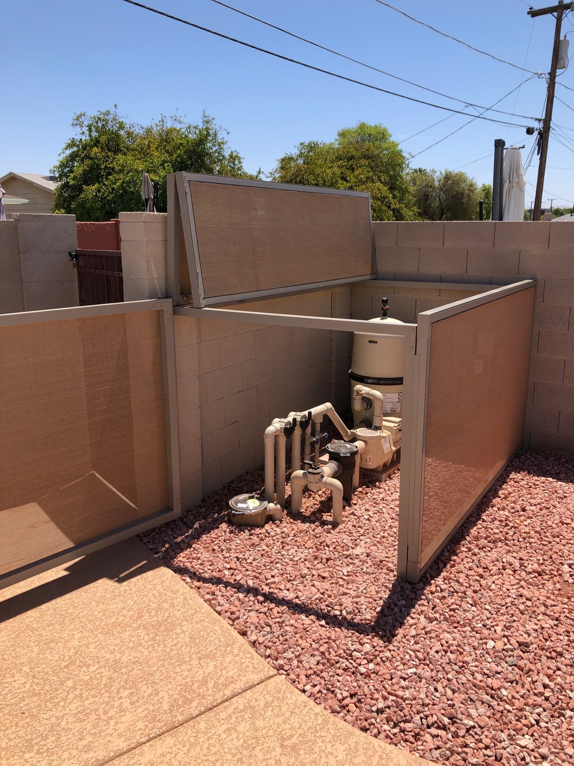 Shades for Pool Equipment | Pool Equipment Shades | AZ