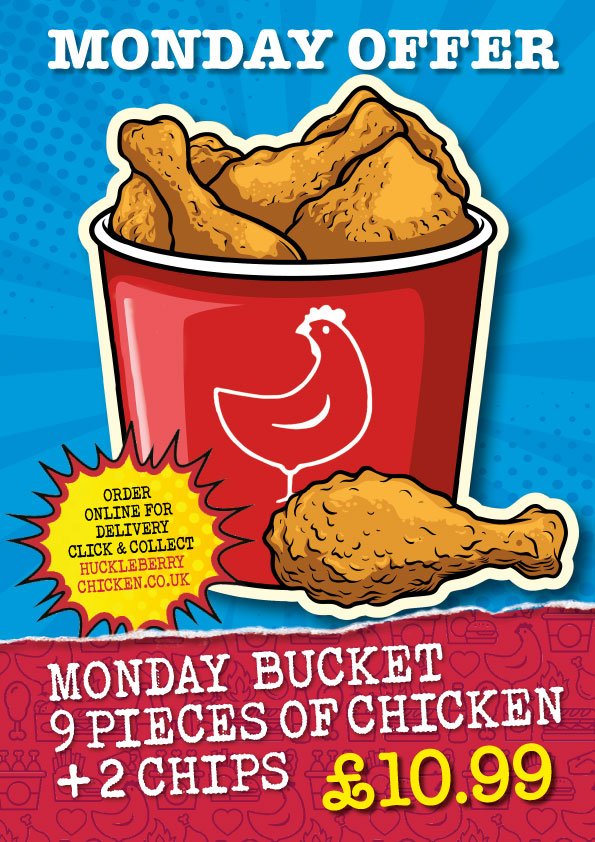 Stores Huckleberry Chicken SFC Chicken Eat Deliver Fast Food Ware ...