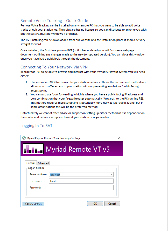 Myriad 5 Playout Support