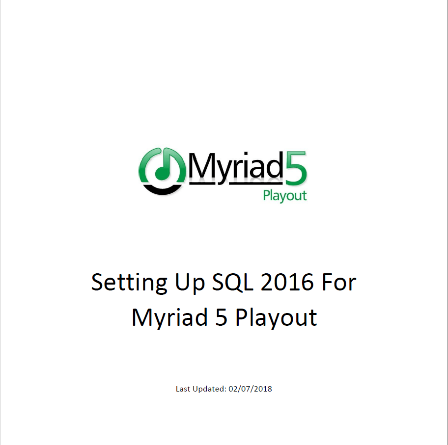 Myriad 5 Playout Support