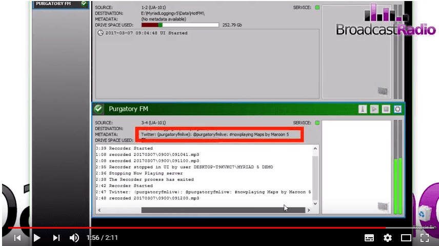 Myriad 5 Logging Support