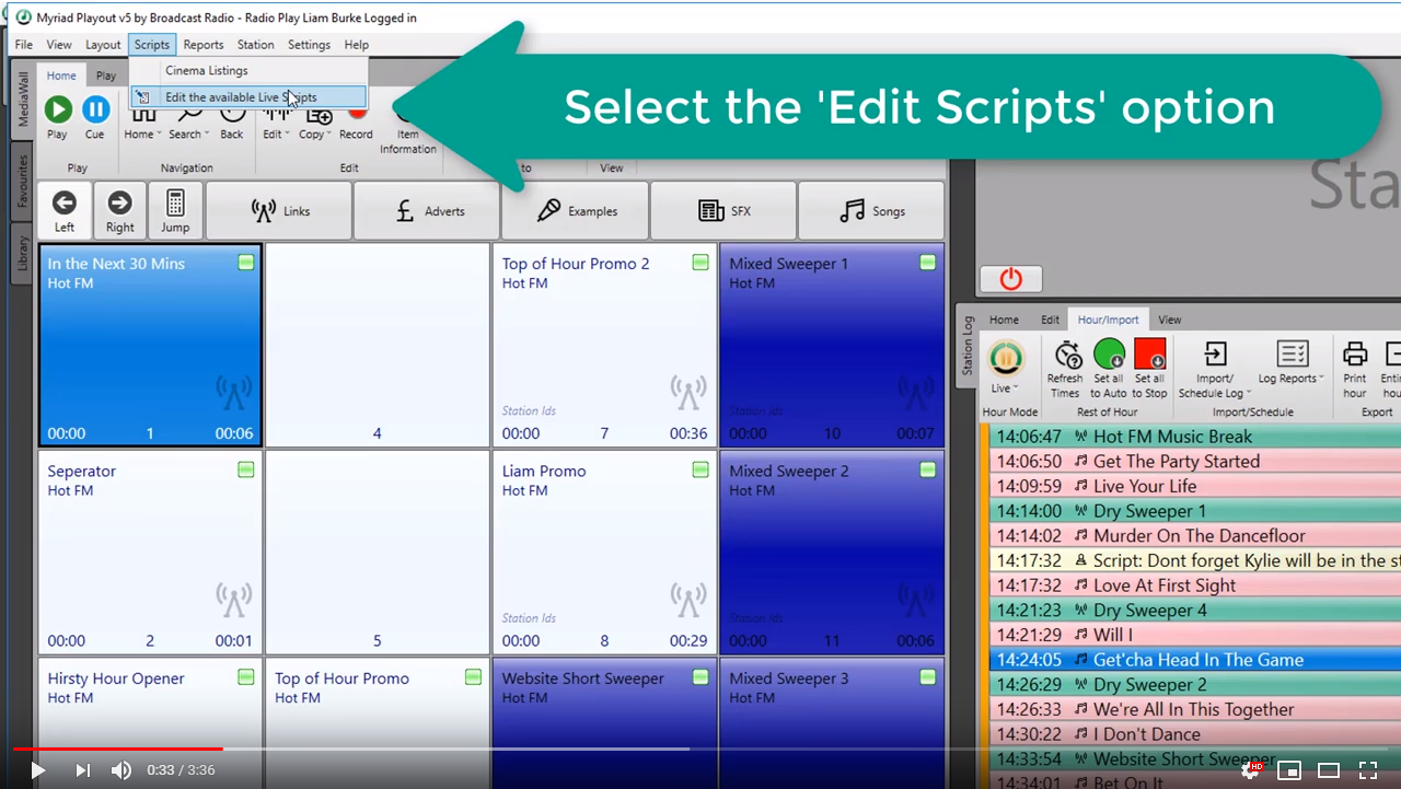 Myriad 5 Playout Support