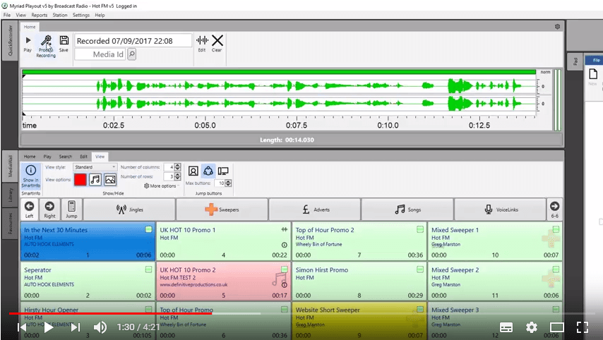 Myriad 5 Playout Support