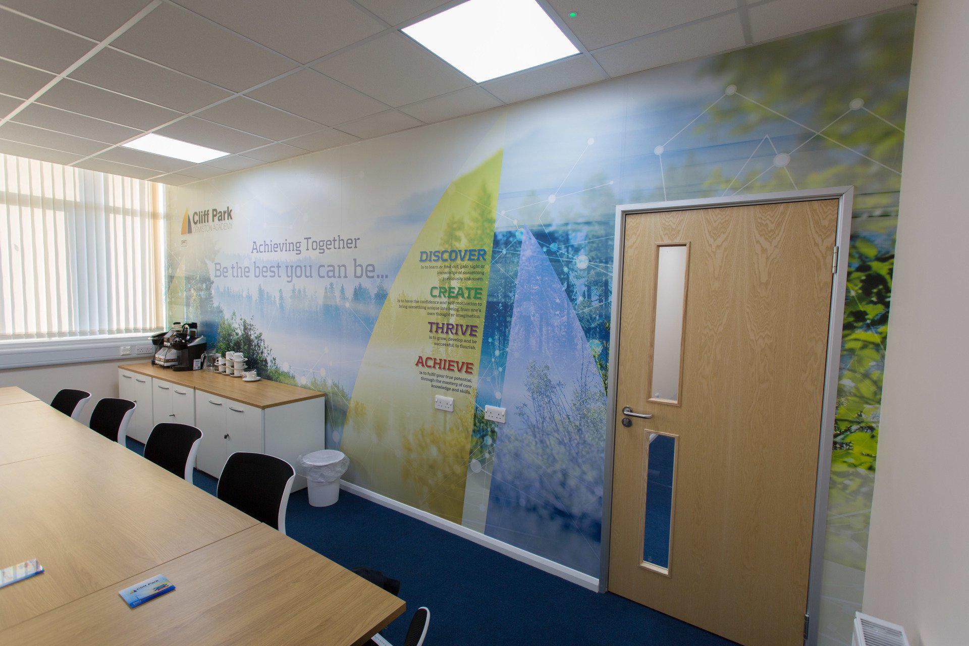 Graphic design, large format printing and feature walls UK: Fusional