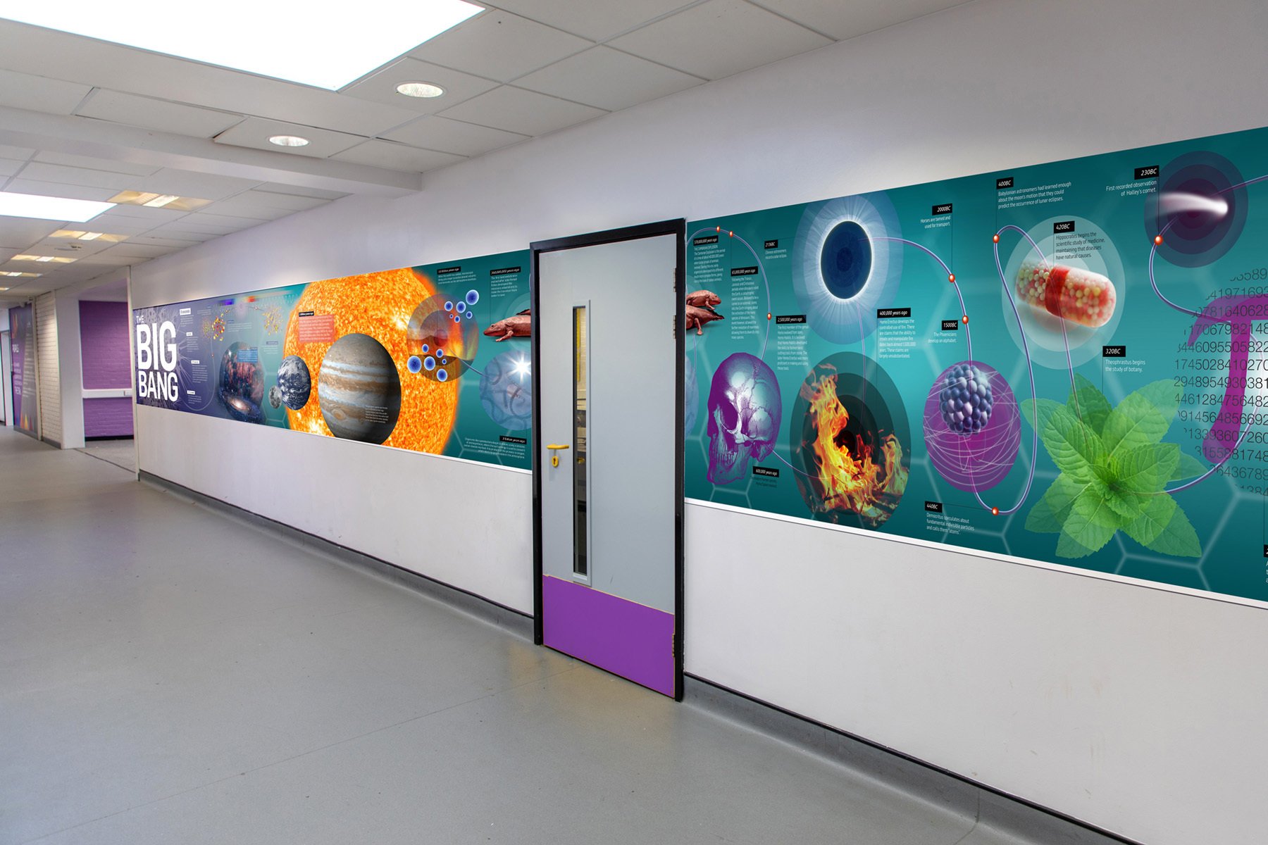 Science Timeline Mural for School Walls