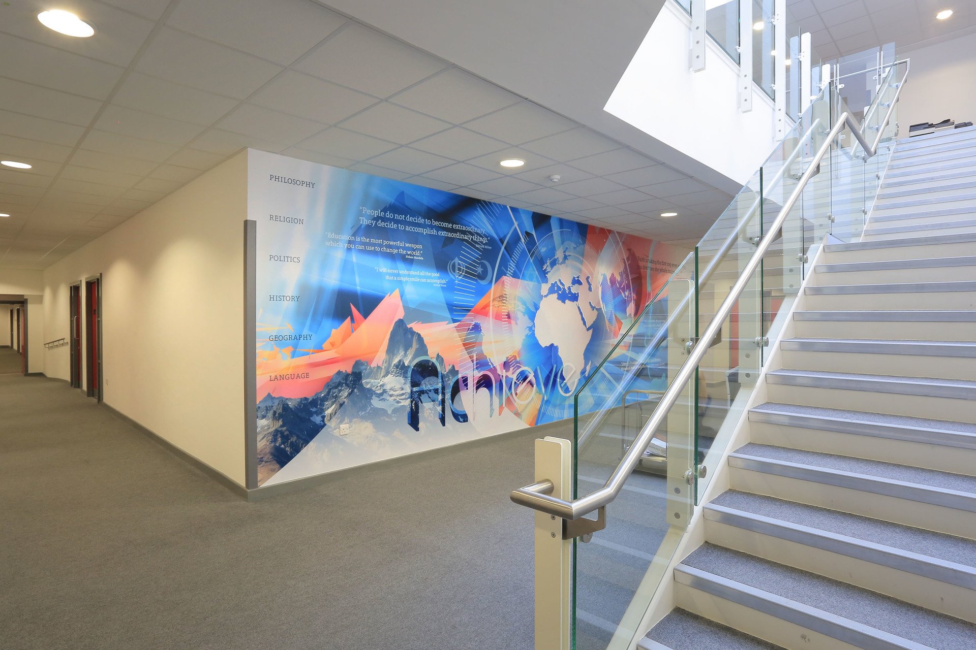 Graphic design, large format printing and feature walls UK: Fusional