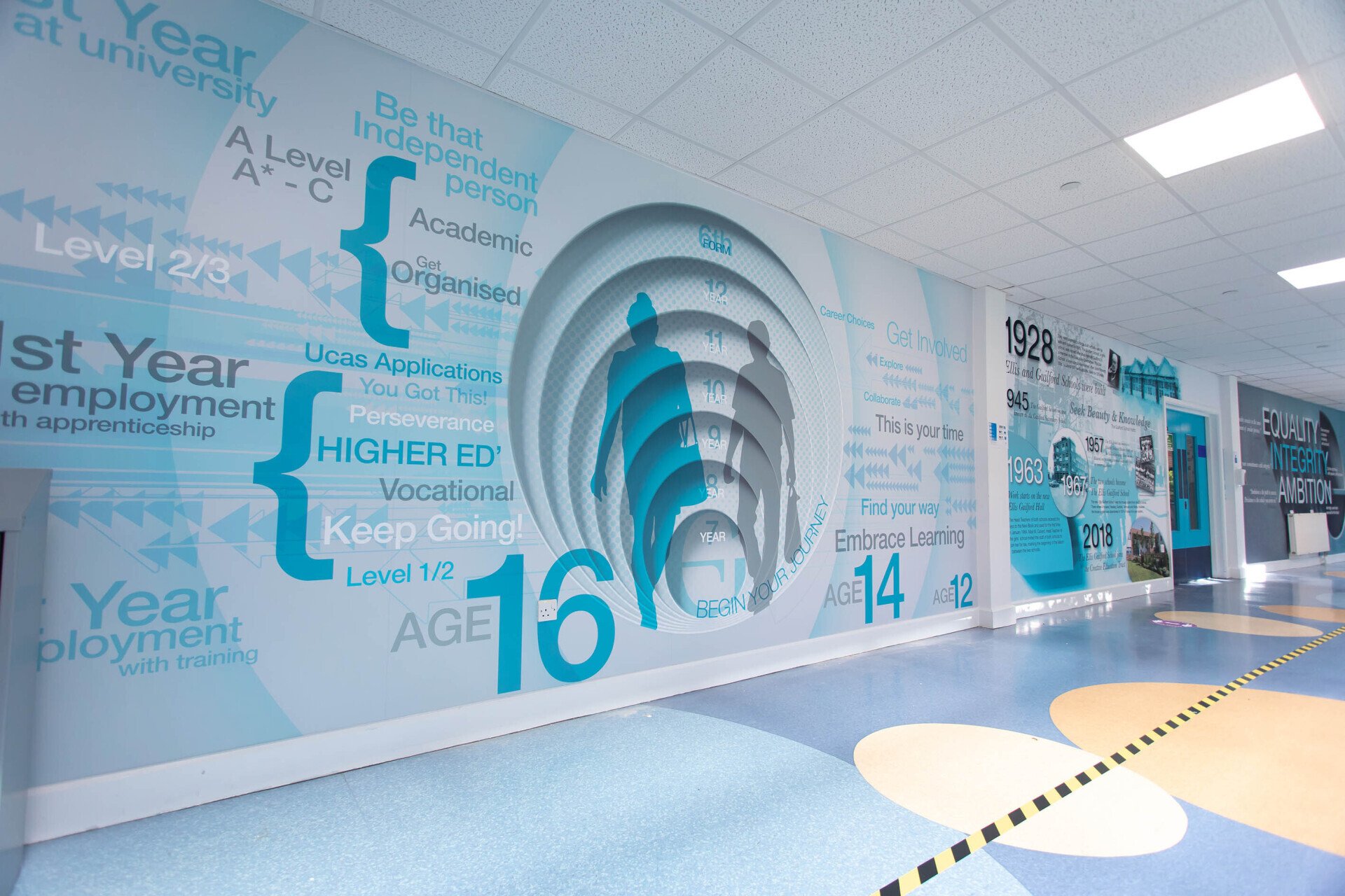 Printed Digital Vinyl Murals for schools & business