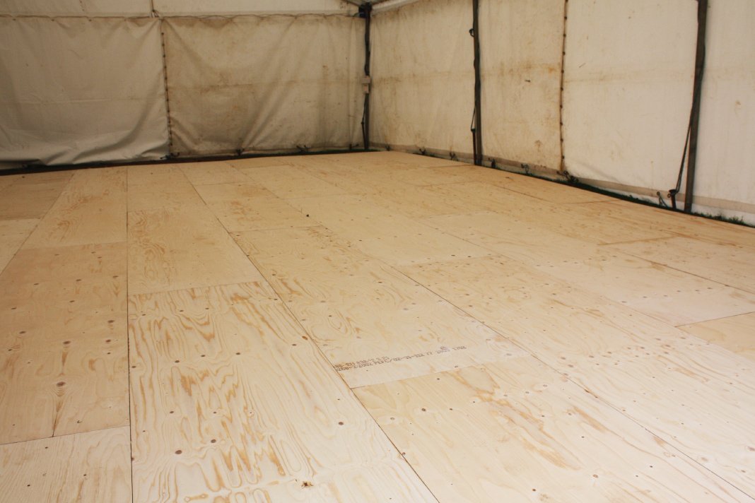 Plywood Marquee Floors
