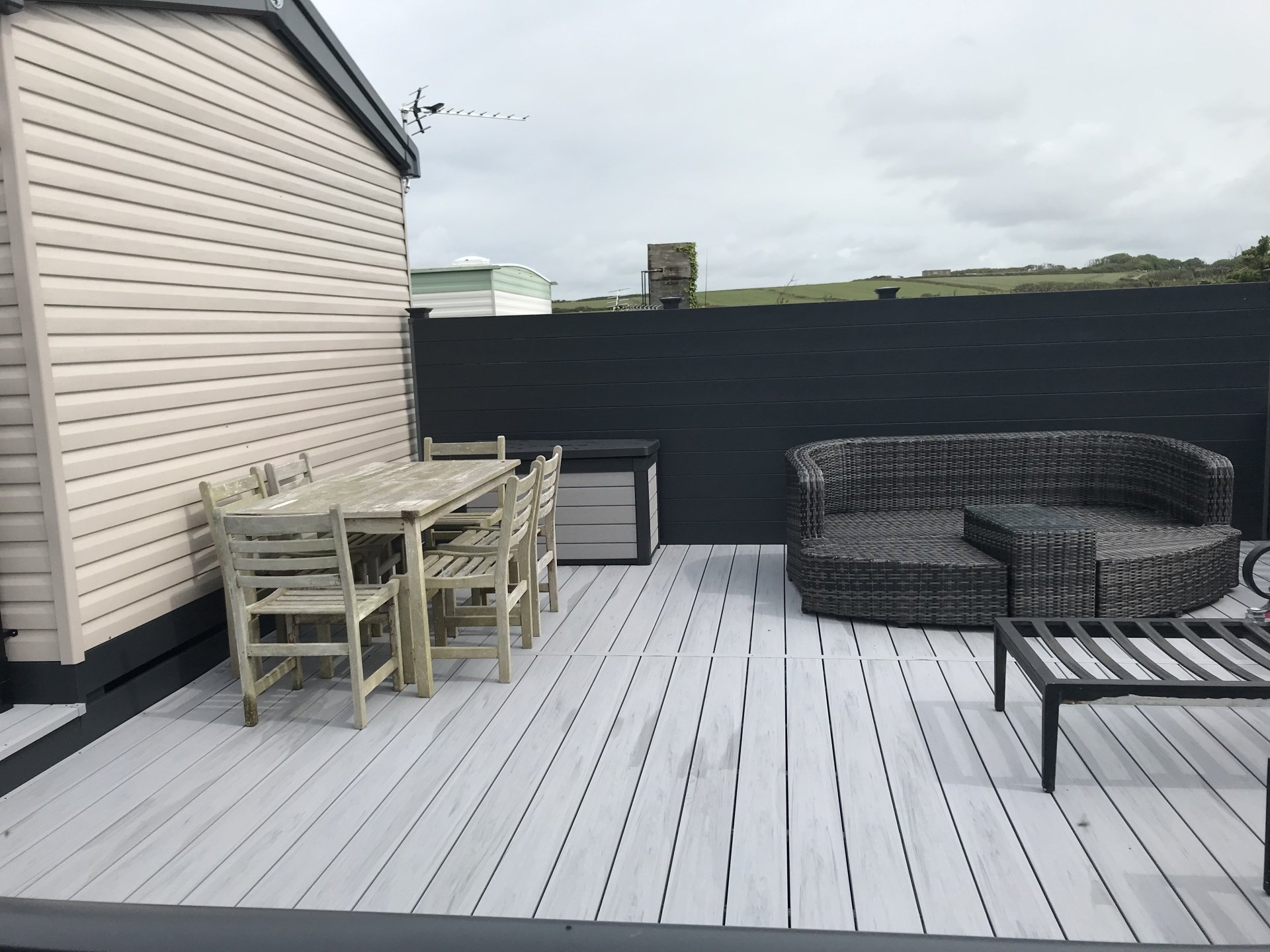 Static Caravan decking