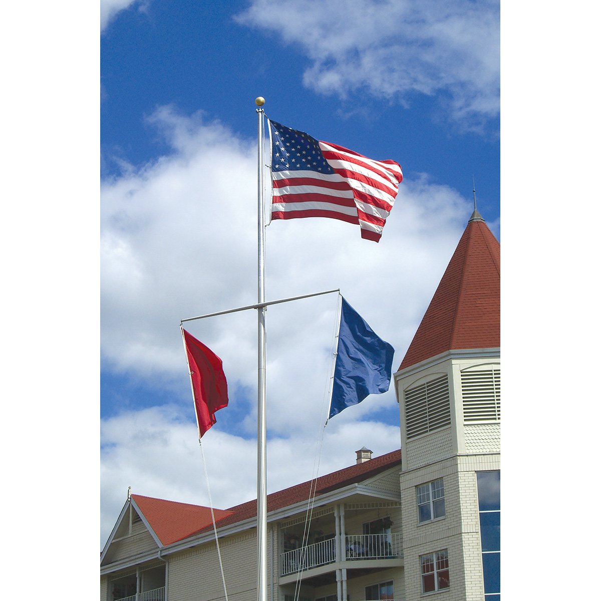 Nautical Flagpoles with Yardarm | Single & Double Mast