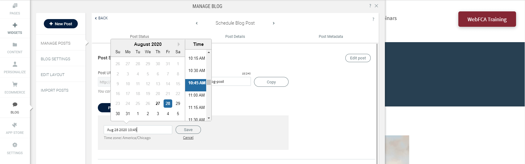 Schedule Blog Post Guide
