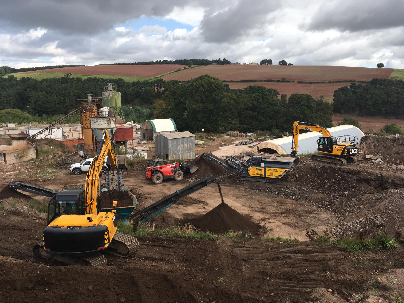 Digger hire from Border Aggregates & Landscaping Supplies Ltd