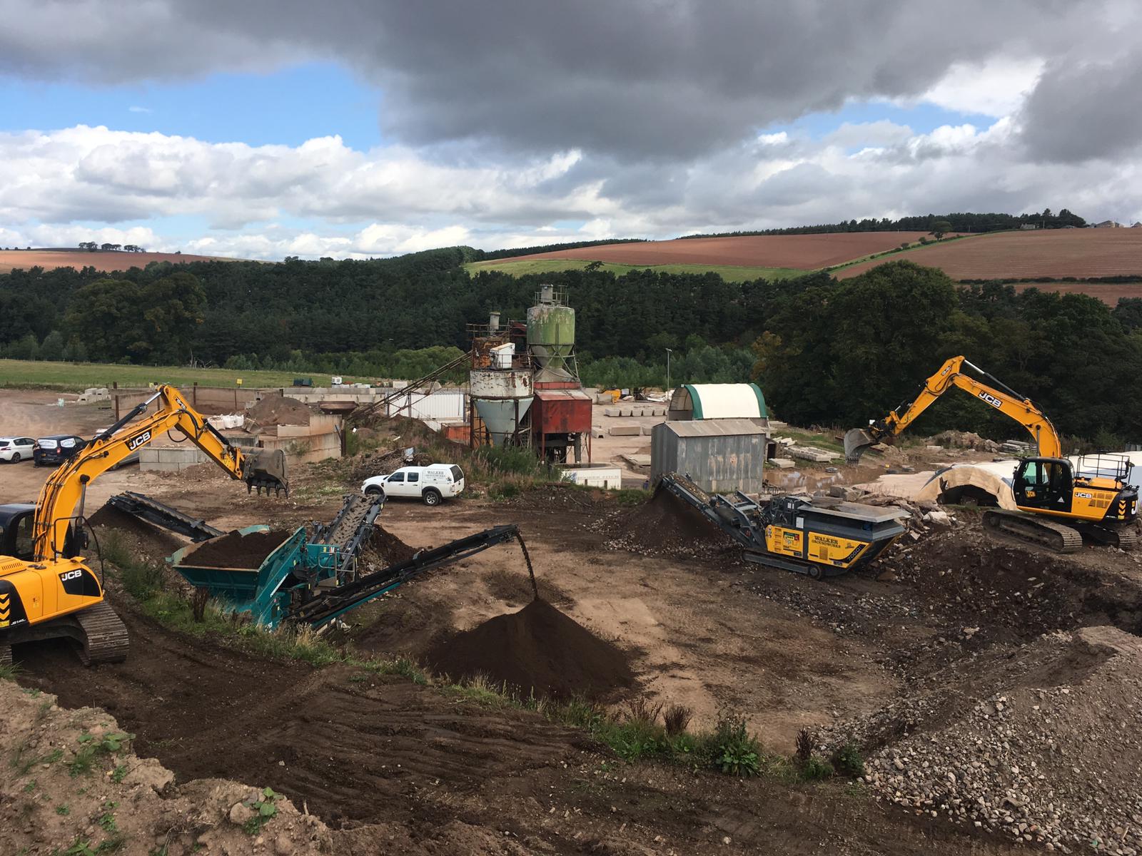 Digger hire from Border Aggregates & Landscaping Supplies Ltd