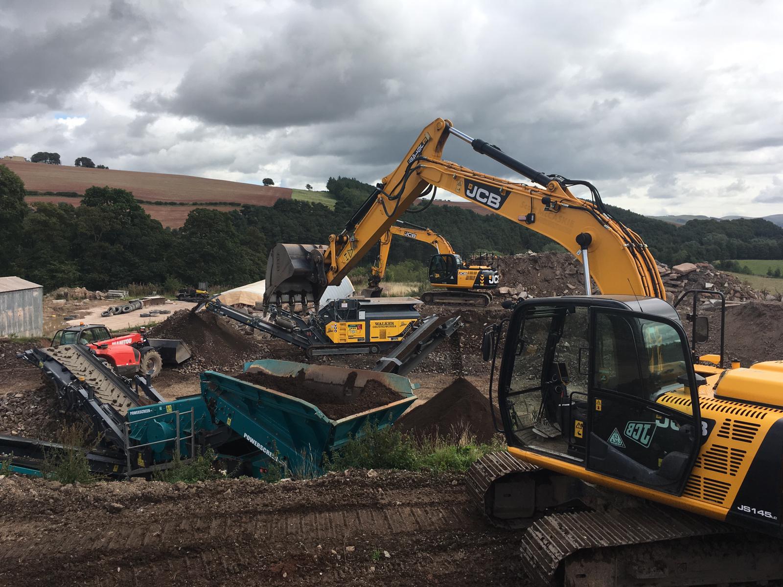 Digger hire from Border Aggregates & Landscaping Supplies Ltd