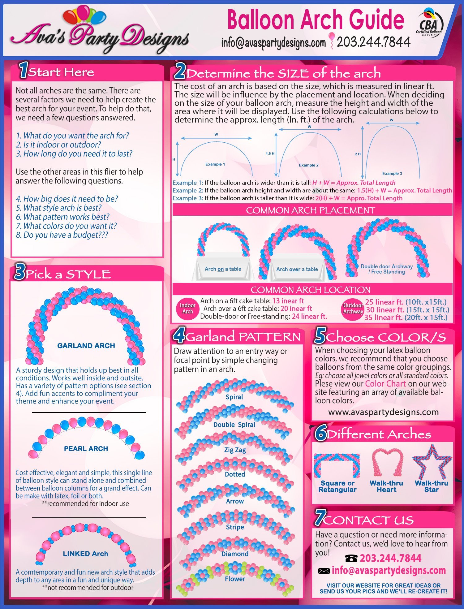 Balloon Arch Guide | Ava Party Designs | CT + NY | 203.244.7844
