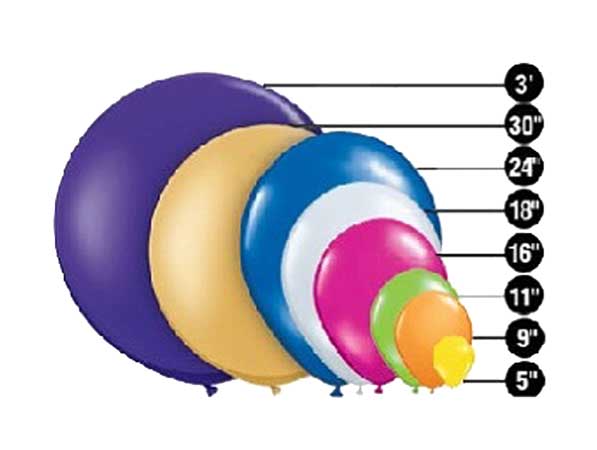 Balloon Shape + Size | Ava Party Designs | CT + NY | 203.244.7844