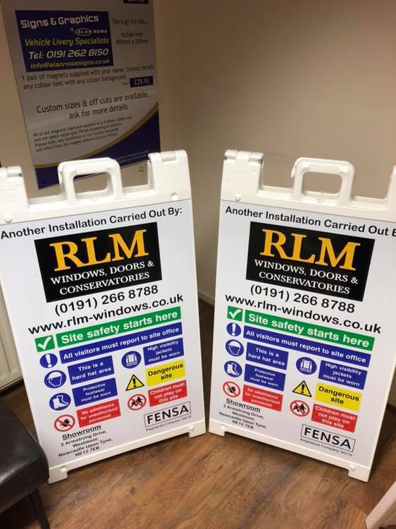 Alan Rowe Signs and Graphics | Printed Pavement Signs - Newcastle