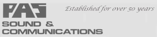 Audio-visual company, PAS Sound & Communications Ltd