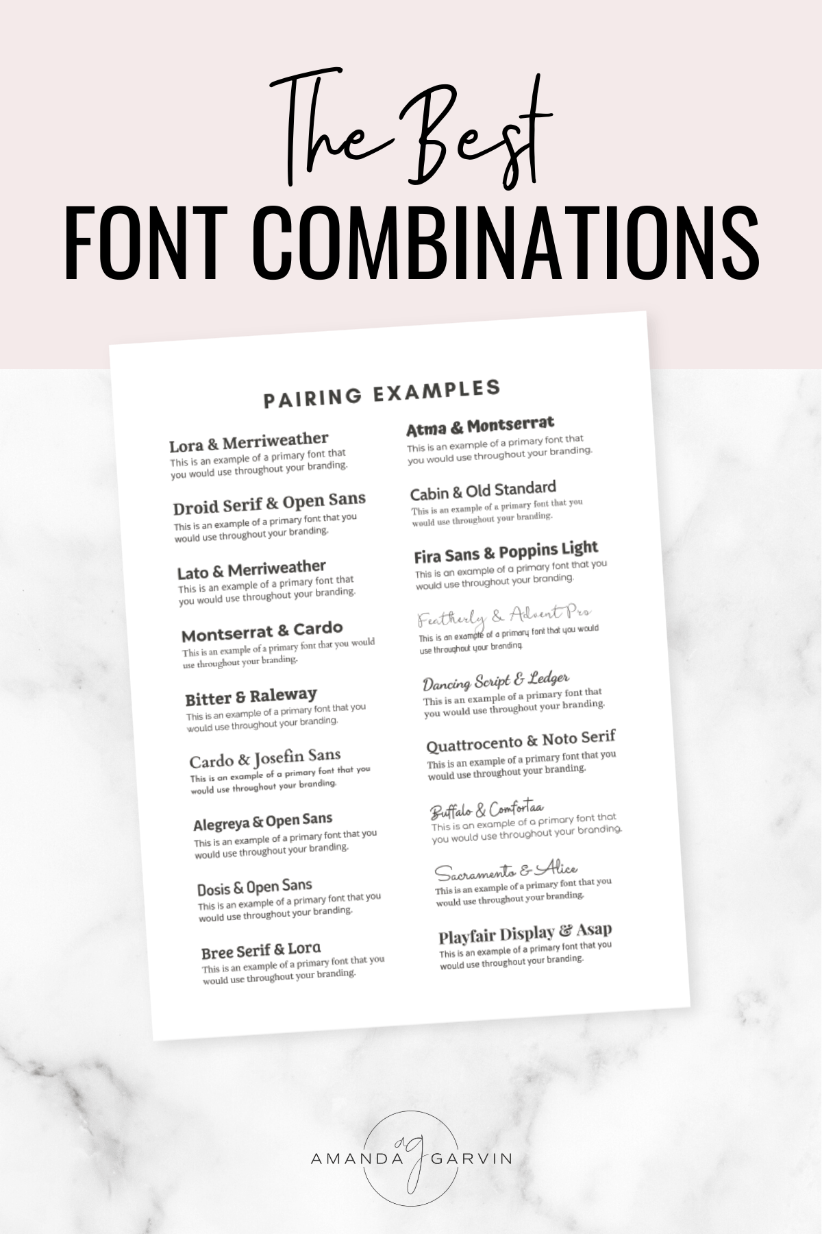 Best Font Combinations