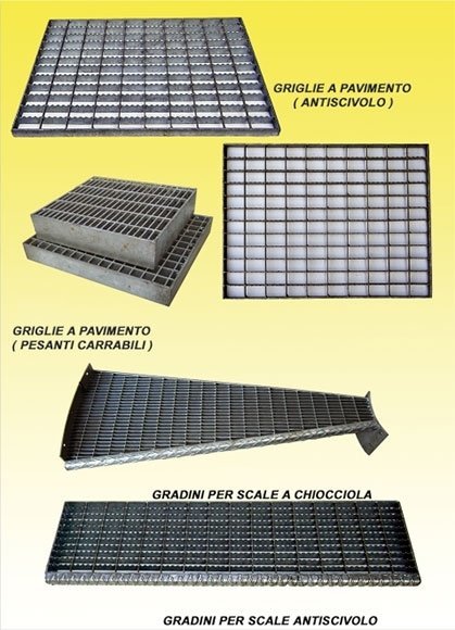 Grigliati metallici a pavimento - Brescia - Bergamo - O.M.F.C.
