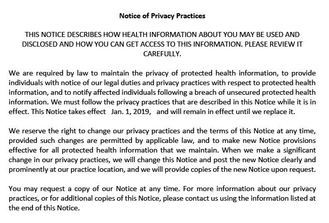 Privacy Practices | Margate, FL | Crescent Dental Family Dentistry