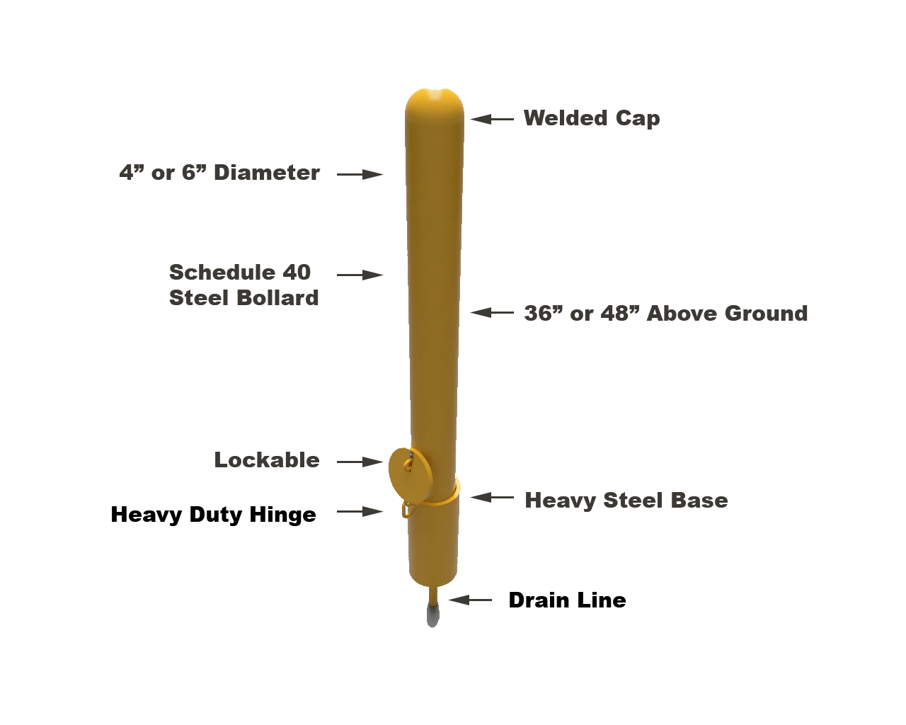 Buy Affordable Removable Lockable Bollards. MFG Direct