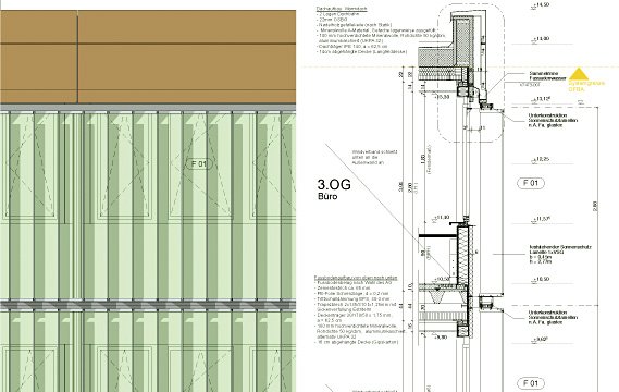 Vertikale Lamellen Fassade Detail