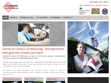Driving tuition from Carnbroe School of Motoring, Lanarkshire