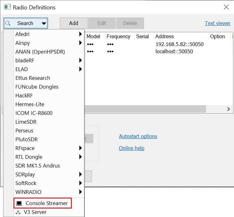 Console Streaming - SDR-Radio.com | Software Defined Radio
