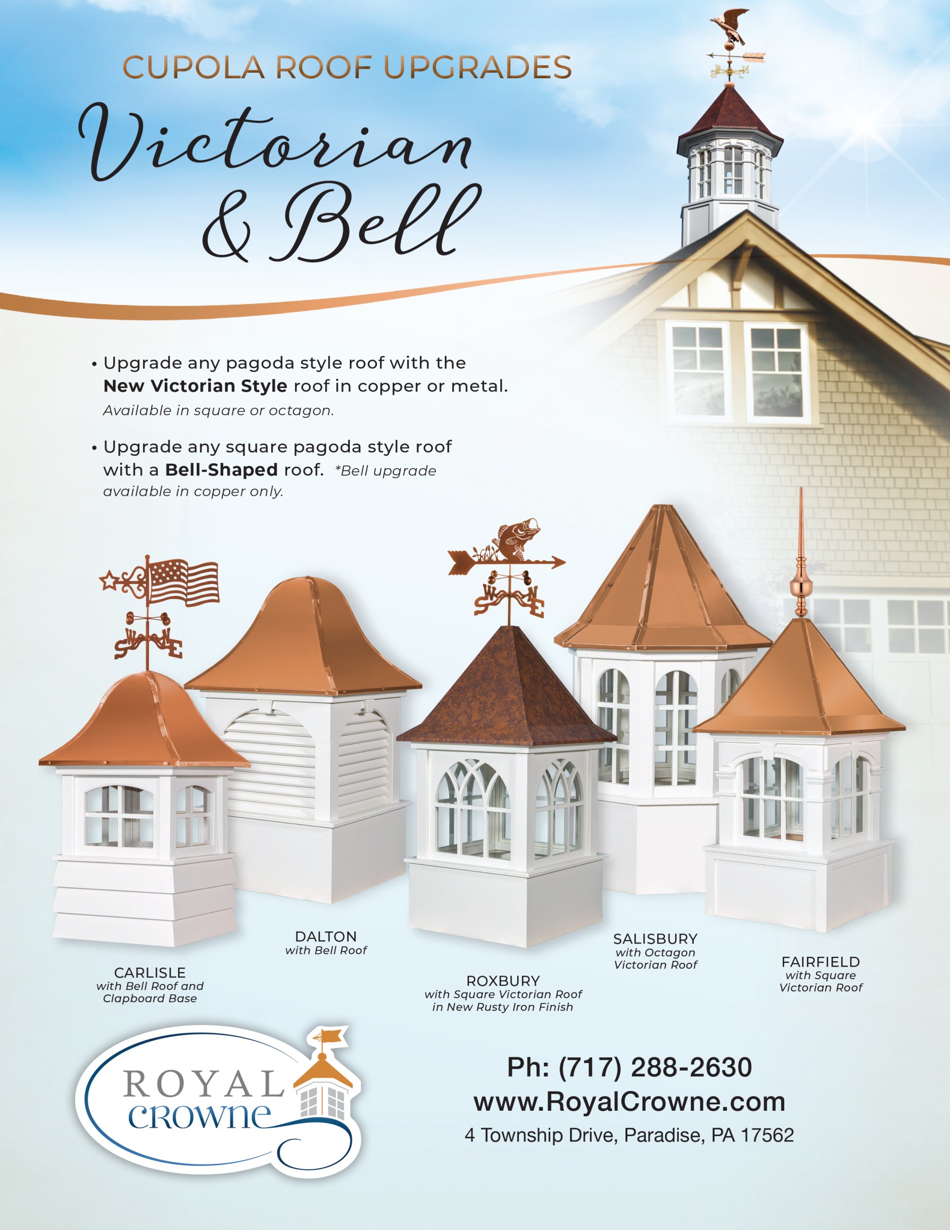 Cupola Roof Upgrades – Victorian & Bell