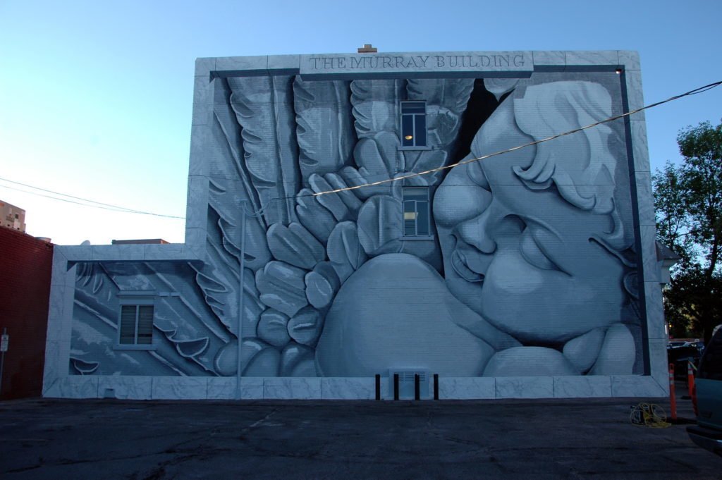 The Murray Building of Cheyenne Wyoming Custom Cherub Wall Mural