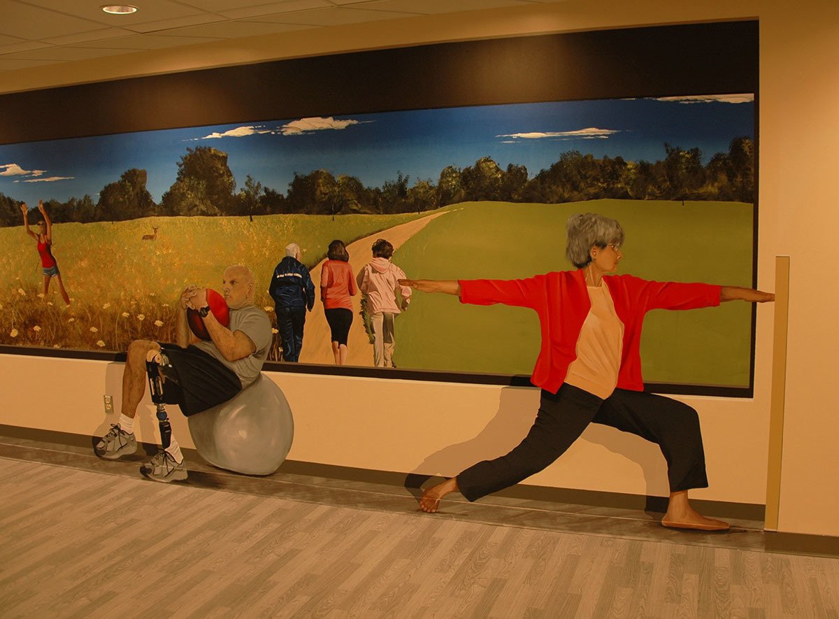 Williamson Medical Cardiac Rehab Custom Interior Wall Mural Art