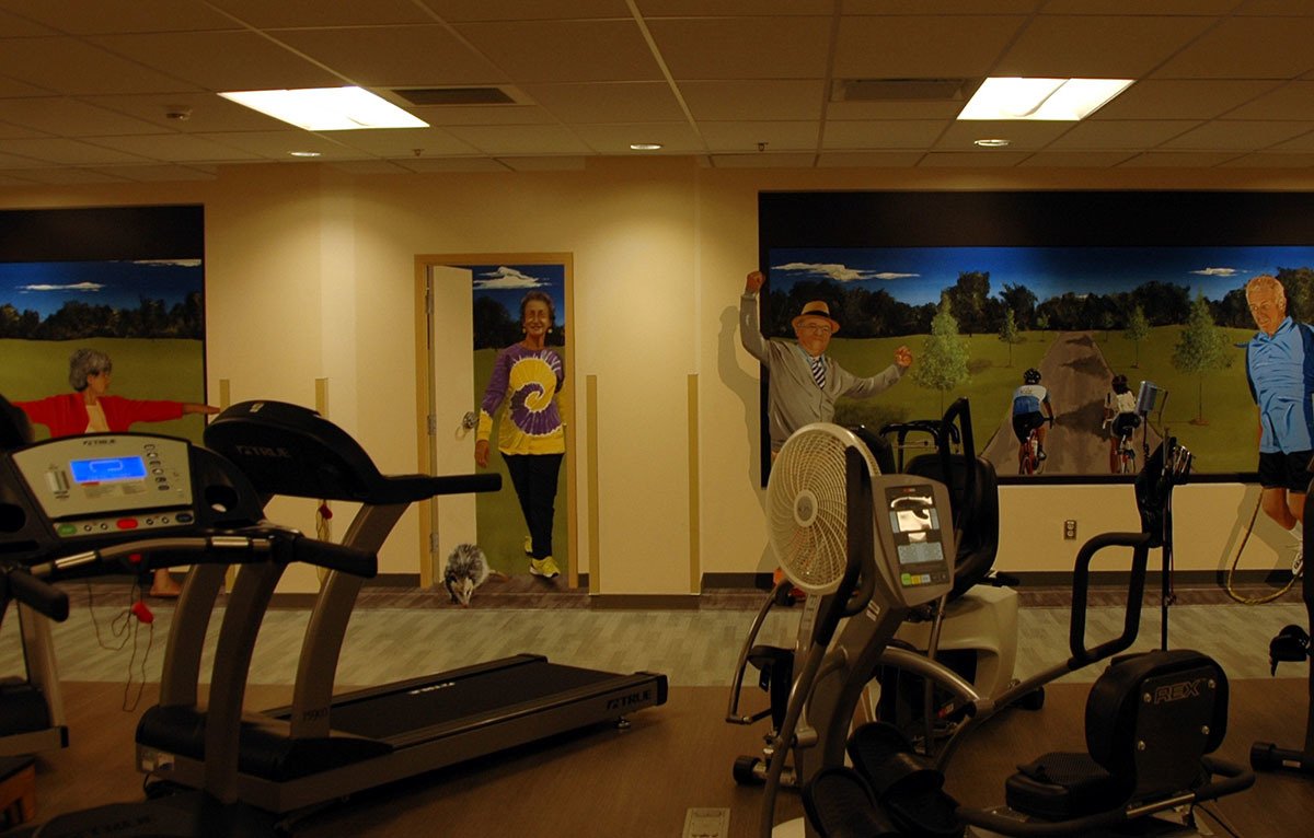 Williamson Medical Cardiac Rehab Custom Interior Wall Mural Art